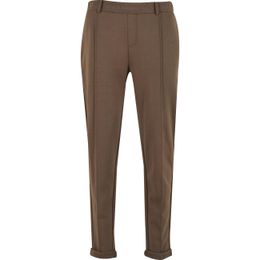 Urban Classics Herren Chinos "Urban Classics Cropped Interlock Jogg Chino"chalkbraun, Gr. S, unifarben, 60% Baumwolle, 40% Polyester, Hosen