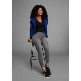 Jeansjeggings Arizona, Damen, Gr. 36, N-Gr, grau (dunkelgrau wa), Denim/Jeans, Obermaterial: 98% Baumwolle, 2% Elasthan, skinny fit lang, Jeans