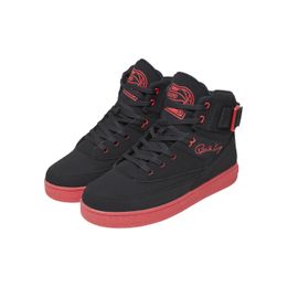 Ewing Damen Trainingsschuh "Ewing Rebound by Ewing 33 HI PU NUBUK", Gr. 11schwarz, schwarz, chineserot, Leder, Schuhe