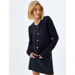 KOTON Strickjacke Damen Gr&ouml;&szlig;e XS marine