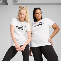 T-Shirt Puma "ESS NO. 1 LOGO TEE", Damen, Gr. L, wei&szlig; (Puma wei&szlig;), Jersey, Obermaterial: 100% Baumwolle, bedruckt, regular fit normal, Rundhals, Shirts T-Shirt, regul&auml;re Passform, Kurzarm, f&uuml;r sportlichen Look im Alltag