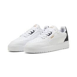 Puma Damen Sneaker "SHUFFLE DOWNTOWN", Gr. 42,5Puma wei&szlig;, Puma wei&szlig;, new navy, Synthetik, Schuhe, leicht profilierte Gummilaufsohle, Schn&uuml;rverschluss