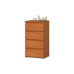 M&ouml;bel Kraft Nachttisch mit 4 Schubladen braun Ma&szlig;e (cm): B: 40 H: 74 &raquo; M&ouml;bel Kraft