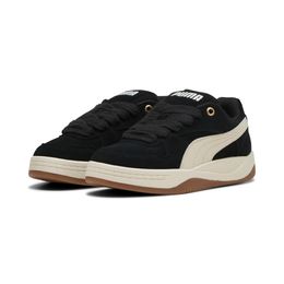 Sneaker Puma "PARK LUNA SD", Damen, Gr. 41, schwarz (Puma schwarz, alpine snow), Leder, unifarben, Schuhe Sneaker, aus Leder, mit Schn&uuml;rverschluss, mit Innenmaterial aus Textil