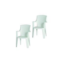 siena GARDEN Stapelsessel 2er-Set Eden wei&szlig; Ma&szlig;e (cm): B: 55 H: 91 &raquo; M&ouml;bel Kraft