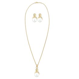 Elli Schmuckset 'Infinity' Damen Gr&ouml;&szlig;e One Size gold / perlwei&szlig;