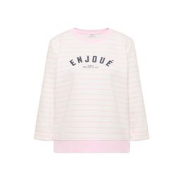 Cecil Sweatshirt Damen Gr&ouml;&szlig;e S rosa / schwarz / wei&szlig;