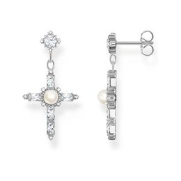Thomas Sabo Ohrringe Damen Gr&ouml;&szlig;e One Size silber / transparent / wei&szlig;