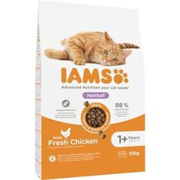 IAMS Advanced Nutrition Trockenfutter Katze, Adult, Hairball, Huhn 2x10 kg