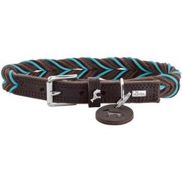 Hunter Halsband Solid Education Cord blau/ t&uuml;rkis/ braun 55 cm