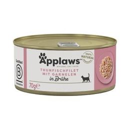 Applaws Nassfutter Katze Adult in Br&uuml;he Thunfischfilet mit Garnele 96x70 g