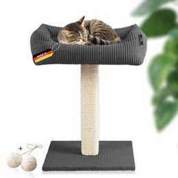 Rohrschneider &reg; Katzenbaum Wolly mit kuscheligem Katzenbett, waschbarer Kissenbezug