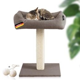 Rohrschneider &reg; Katzenbaum Wolly mit kuscheligem Katzenbett, waschbarer Kissenbezug