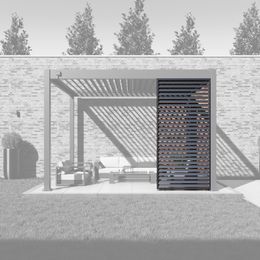 Lifetime Paragon Outdoor Outdoor Lamellen Sichtschutz f&uuml;r Pergola Grand Tuscan 12 Grau 114x234cm
