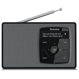Technisat DIGITRADIO 2 Portables DAB+/UKW-Radio, Bluetooth schwarz/silber