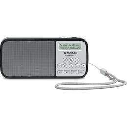 Technisat TECHNIRADIO RDR portables DAB+/UKW Radio mit Akku, 1 W, USB wei&szlig; silber