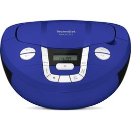 Technisat Viola CD-1 Boombox mit Bluetooth, Batteriebetrieb & CD-Player blau