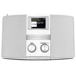 Nordmende Transita 400 Radio mit DAB+, UKW, Internetradio, Bluetooth wei&szlig; wei&szlig;/silber