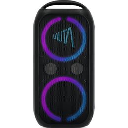 Technisat WUMMSBOX Bluetooth Lautsprecher mit Akku, Subwoofer und Lichteffekt