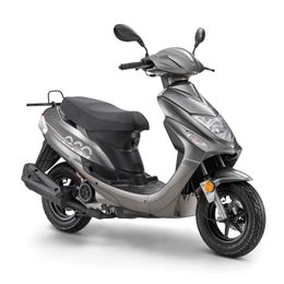 Luxxon Motorroller ECO (45km/h) E5 EFI, silber - 50ccm 4-Takt, 2,2kW/3PS, 1,9l/100km, 10" Reifen, mit Staufach, StVZO