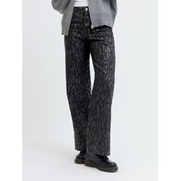 Jack & Jones JJXX Hose 'JXSarah Tokyo' Damen Gr&ouml;&szlig;e 38 grau / schwarz