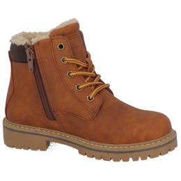 Tom Tailor Schn&uuml;rboots Jungen Gr&ouml;&szlig;e 38 cognac / dunkelbraun