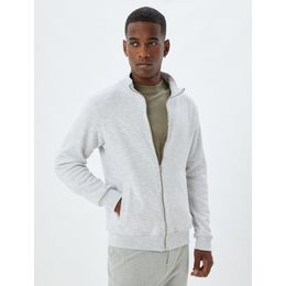 KOTON Sweatjacke Herren Gr&ouml;&szlig;e S graumeliert