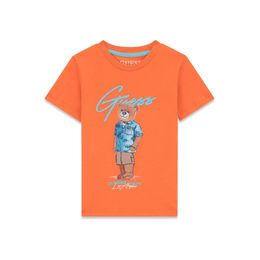 Guess T-Shirt Jungen Gr&ouml;&szlig;e 110 blau / hellblau / mokka / orange