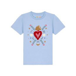 Watabout.kids T-Shirt 'Love and flex' Jungen Gr&ouml;&szlig;e 116 hellblau / hellpink / rot