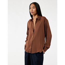 KOTON Bluse Damen Gr&ouml;&szlig;e XXL braun