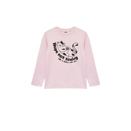 KOTON Shirt M&auml;dchen Gr&ouml;&szlig;e 104/116 rosa / schwarz