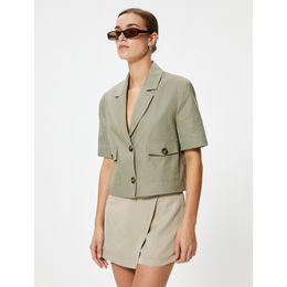 KOTON Blazer Damen Gr&ouml;&szlig;e 38 khaki