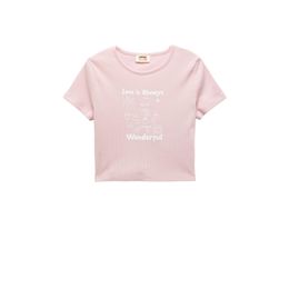 KOTON T-Shirt M&auml;dchen Gr&ouml;&szlig;e 122/128 rosa / wei&szlig;