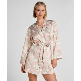 Hunkem&ouml;ller Hunkem&ouml;ller Morgenmantel Damen Gr&ouml;&szlig;e XS/S pastellgr&uuml;n / pastellpink / wei&szlig;