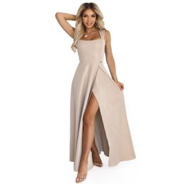 numoco Abendkleid 'Maxikleid Aurelia' Damen Gr&ouml;&szlig;e 42 beige Winterkleid
