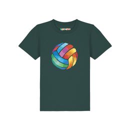 Watabout.kids T-Shirt 'Volleyball' Jungen Gr&ouml;&szlig;e 116 blau / gelb / dunkelgr&uuml;n / rot