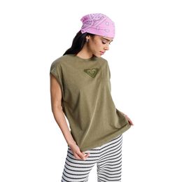 Roxy T-Shirt ' Crystal Sea ' Damen Gr&ouml;&szlig;e XXL khaki / schwarz