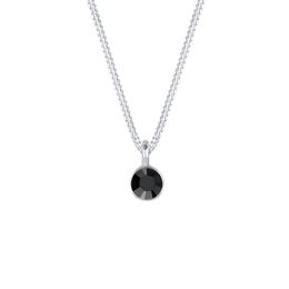 Elli Kette Damen Gr&ouml;&szlig;e 45 schwarz / silber