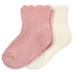 Topomini 2 Paar Baby Socken mit Ajour-Muster