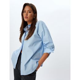 KOTON Bluse Damen Gr&ouml;&szlig;e S hellblau