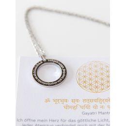 Divasya Kette 'Gayatri Mantra' Damen Gr&ouml;&szlig;e 45 / 50 cm silber