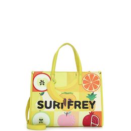 SURI FREY Shopper 'Issy' Damen Gr&ouml;&szlig;e One Size gelb / lachs / schwarz
