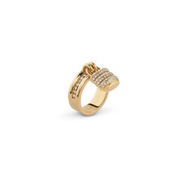 Guess Ring Damen Gr&ouml;&szlig;e 50 gold / transparent