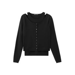 Mango Set: Strickjacke und Top 'Linette' Damen Gr&ouml;&szlig;e S schwarz