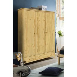 M&ouml;bilia Kleiderschrank M&Ouml;BILIA, beige (natur), B:144cm H:190cm T:58cm, Massivholz, Schr&auml;nke, Kleiderschrank, gefertigt aus massivem Kiefernholz