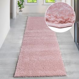 Hochflor-Teppich OTTO HOME "Viva Shaggy, in Standard- und Premium-Qualit&auml;t, 30 mm oder 45 mm H&ouml;he" Gr. 11, rosa, B:67cm H:30mm L:230cm, Kunstfaser, Teppiche, Hochflor-Teppich, Uni Farben, einfarbig, besonders weich und kuschelig, Kundenliebling