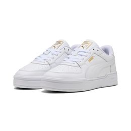 Sneaker Puma "CA PRO CLASSIC II", Herren, Gr. 42,5, wei&szlig; (Puma wei&szlig;), Leder, unifarben, Schuhe Sneaker, mit Leder-Obermaterial, mit Mesh-Futter, mit Gummi-Laufsohle