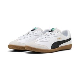 Sneaker Puma "KING 21 IT", Herren, Gr. 47, schwarz-wei&szlig; (Puma wei&szlig;, Puma schwarz, gum), Synthetik, Schuhe Sneaker, mit Schn&uuml;rung, leicht profilierte Gummi-Laufsohle