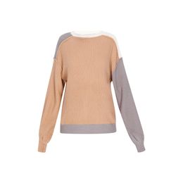 CALEY Pullover Damen Gr&ouml;&szlig;e L creme / camel / grau