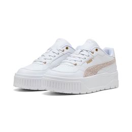 Sneaker Puma "KARMEN II IDOL TOPCAT", Damen, Gr. 37,5, Puma wei&szlig;, frosted ivory, Synthetik, Schuhe Sneaker, mit Leo-Print, leicht profilierte Gummilaufsohle, Topseller